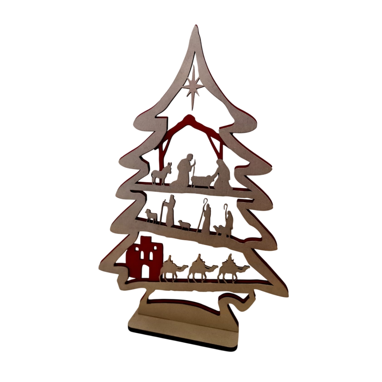 Christmas Tree - Nativity Scene - Laserique